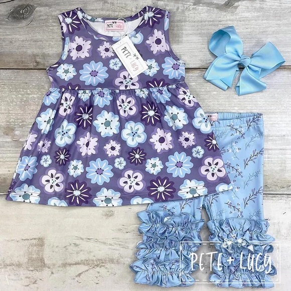 Matching Sets | Plum And Blue Floral Set | Poshmark